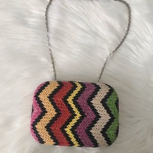 Bags | Colorful Wicker Clutch | Poshmark